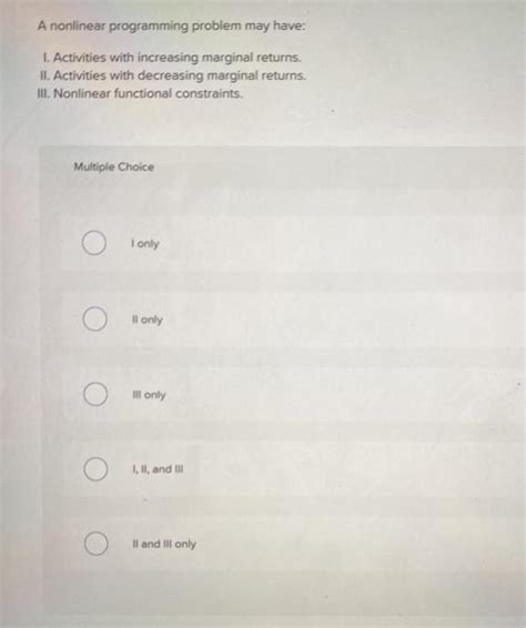 Solved A Nonlinear Programming Problem May Have 1