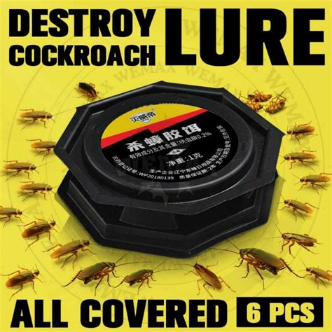 Cockroach Killer Gel 6pcs Black Box Cockroach Catcher Traps Shopee