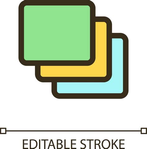 Series Of Layers Pixel Perfect Rgb Color Ui Icon Digital Image Editing Simple Filled Line