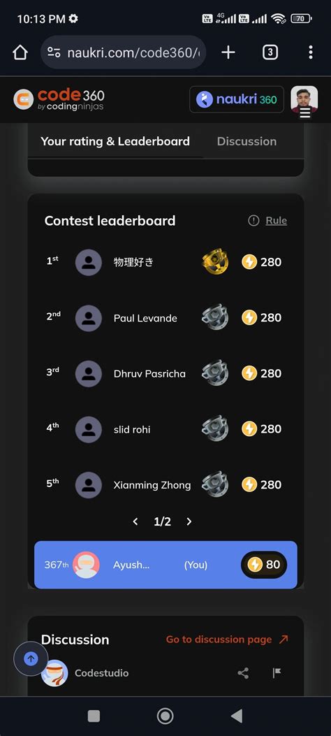 Ayush Chouksey On Linkedin Codingninjas Contest Programming Geeksforgeeks Datastructure…