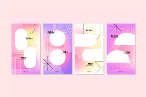 벽지 템플릿 전후의 그라디언트 무료 벡터