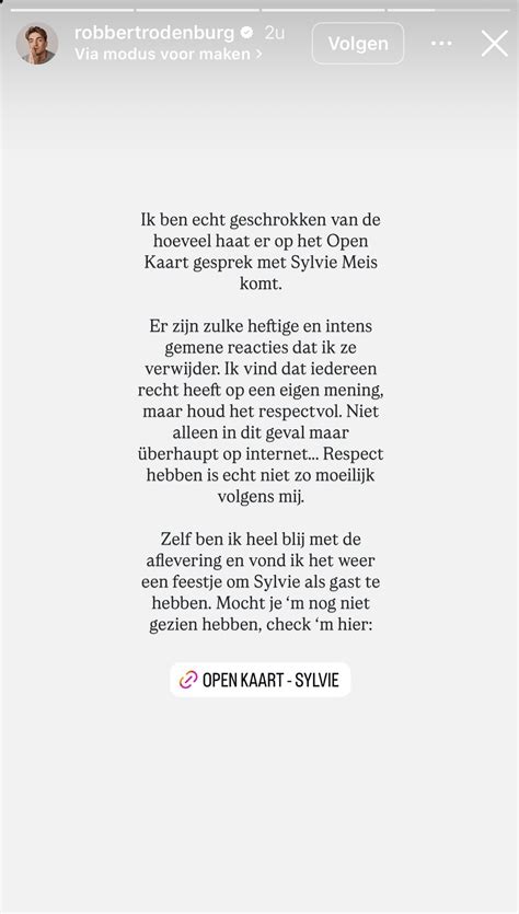 Interview Met Sylvie Meis Stuit Op Haat Robbert Rodenburg Reageert