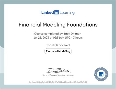 Babli Dhiman On Linkedin Certificate Of Completion