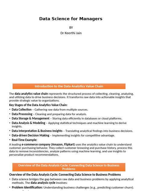 data analytics value chain pdf data science analytics