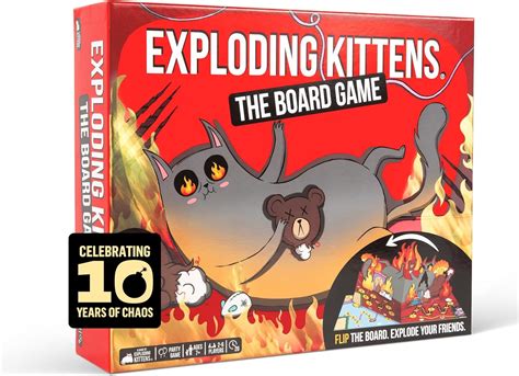 Exploding Kittens The Board Game The Action Packed Party Game To Celebrate 10th