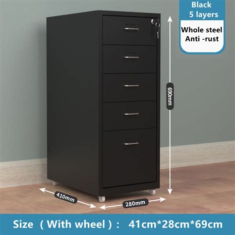 3 5 6 Layers Metal Drawer Cabinet Organizer Office File Home Office Drawers Storage With Wheel