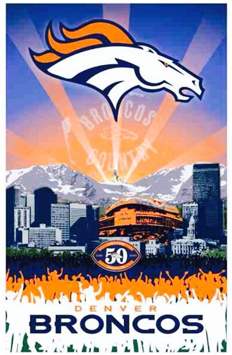 Broncos Poster Modern Poster Layouts