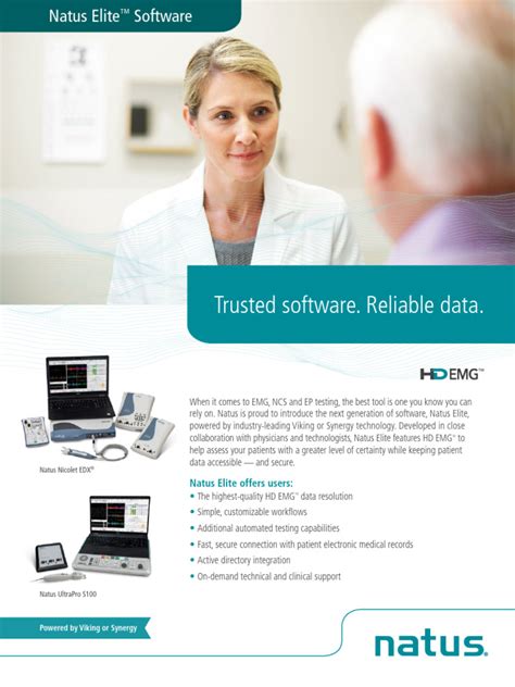 Revb Natus Elite Software Flyer Lo Res Pdf Electronic Health Record User Computing