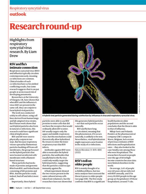 Highlights From Respiratory Syncytial Virus Research By Liam Drew Pdf