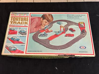 Vintage 1965 Motorific Torture Track Accessory Set And Box Ideal Ebay