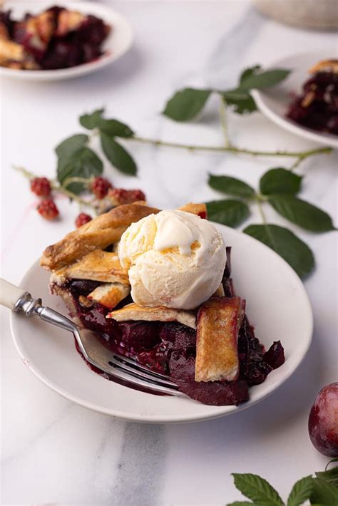 Blackberry Plum Pie Heavenly Home Cooking