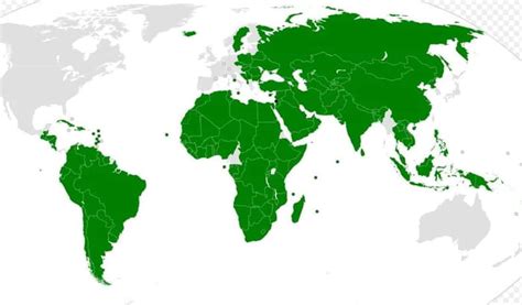The World Map Of 140 Countries Out Of 193 That Recognizes Palestine