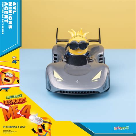 Despicable Me 4 Friction Car Avl Minions Agent Yolopark