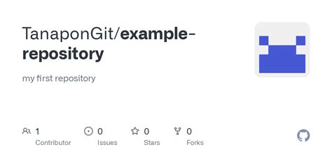 Github Tanapongitexample Repository My First Repository