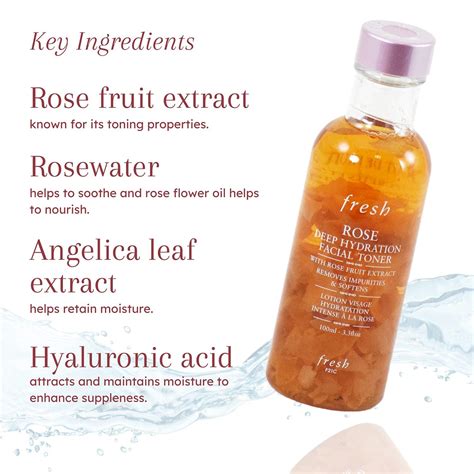 Fresh Rose Deep Hydration Facial Toner 33 Oz Hydrating Face Water