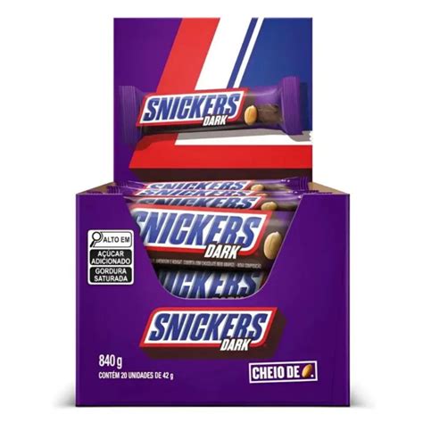 Chocolate Snickers Dark Individual Caixa Display 20 Barras 45g Shopee