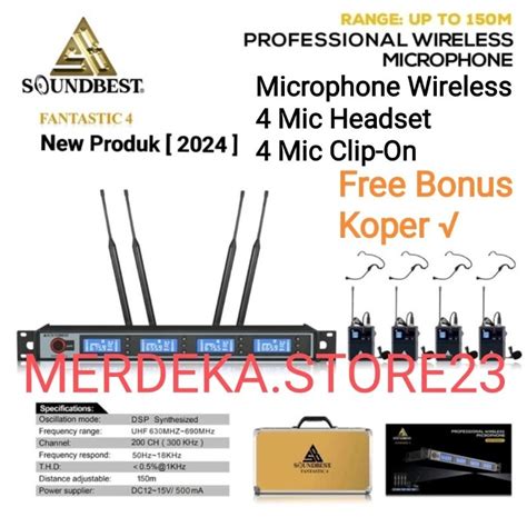 Jual Microphone Wireless Soundbest Fantastic 4 Hc Soundbest Fantastic