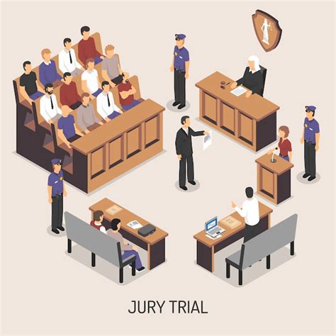 Jury Trial Isometric Composition Vector Free Download