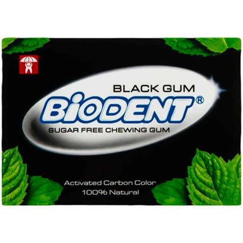 خرید و قیمت آدامس نواری بدون شکر زغالی با طعم نعنا بایودنت 12 عددی ترب