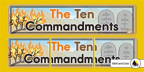 The Ten Commandments Banner Professor Feito Twinkl
