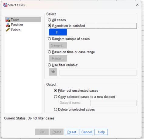 Spss How To Select Cases Based On Multiple Conditions
