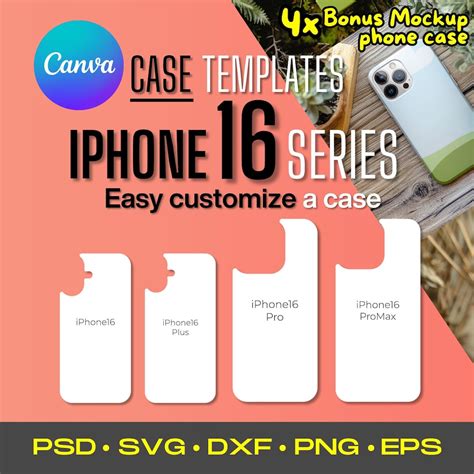 Iphone 16 Case Templates For Sublimation And Canva Customize Iphone 16