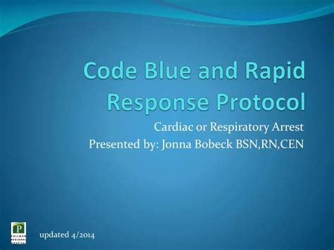 Ppt Code Blue And Rapid Response Protocol Powerpoint Presentation
