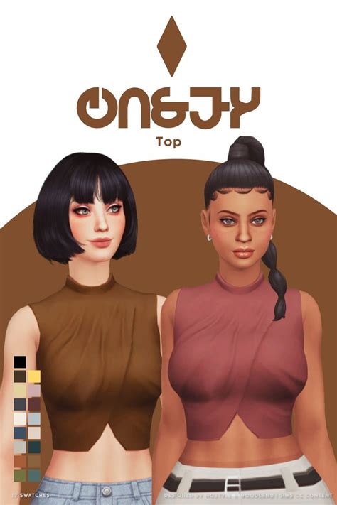 Casey Top ɴᴏ Sᴛʏʟᴇ X ᴡ ᴏ ᴏ ᴅ ʟ ᴀ ɴ ᴅ Sims 4 Sims Sims 4 Cc Finds
