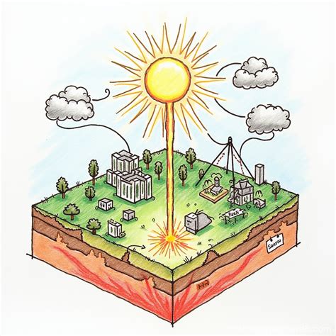 Draws The Greenhouse Effect Cycle Showing The Effects And How