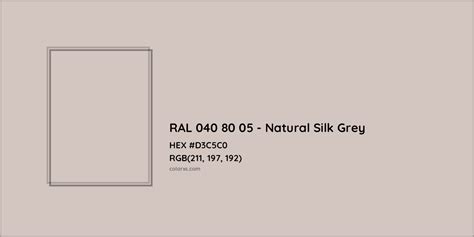 Ral 040 80 05 Natural Silk Grey Complementary Or Opposite Color Name