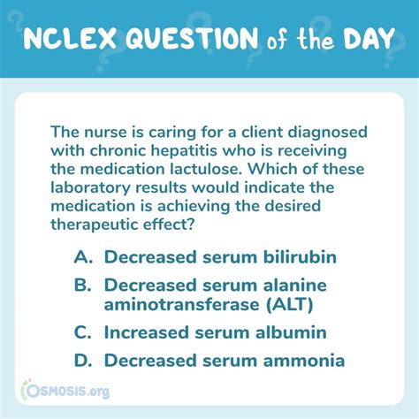 Nclex Rn® Question Of The Day Lactulose For Chronic Hepatitis