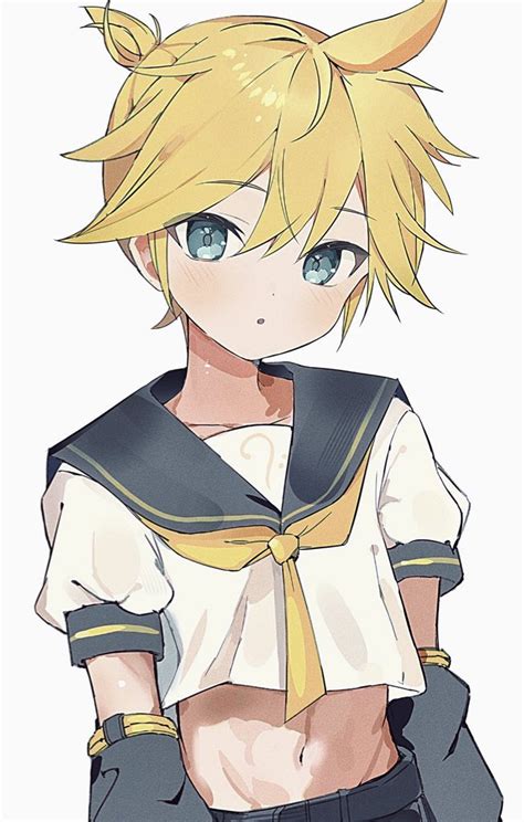 Geometry682 Kagamine Len Vocaloid 1boy O Aqua Eyes Bass Clef