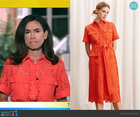 Wornontv Lama Hasans Red Lace Shirtdress On Good Morning America