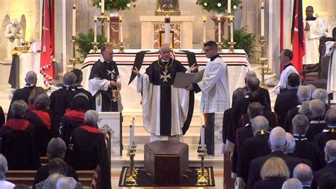 Grand Master Fra John Dunlap At The Funeral Of Fra James Michael Von Stroebel Sovereign