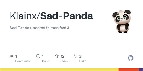 Github Klainxsad Panda Sad Panda Updated To Manifest 3