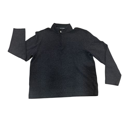 Van Heusen Sweaters Van Heusen Dark Heathered Gray Quarter Zip