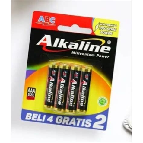 Jual Baterai Aaa Alkaline 4 2 Battery Abc A3 Alkaline Isi 6 Lr03 4