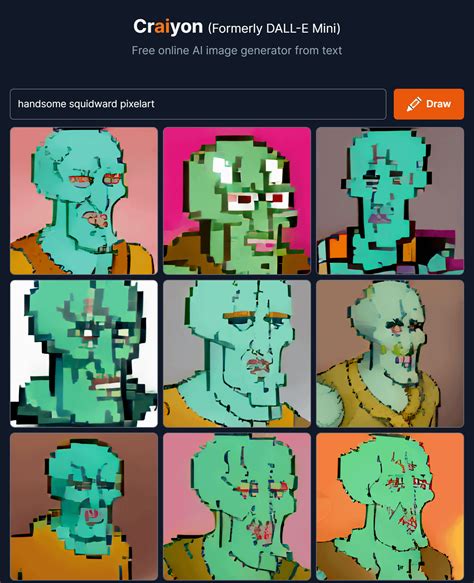 Handsome Squidward Pixelart Rweirddalle