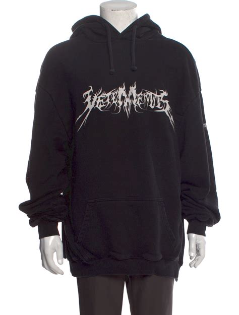 Vetements 2016 2017 Graphic Print Hoodie Black Sweatshirts And Hoodies