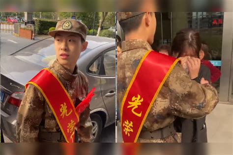 小伙脱下校服穿上军装，入伍前与家人道别：妈妈泪目