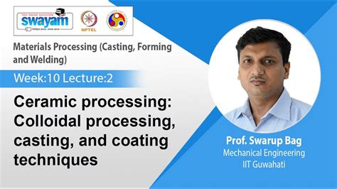 Lec 45 Ceramic Processing Colloidal Processing Casting And Coating