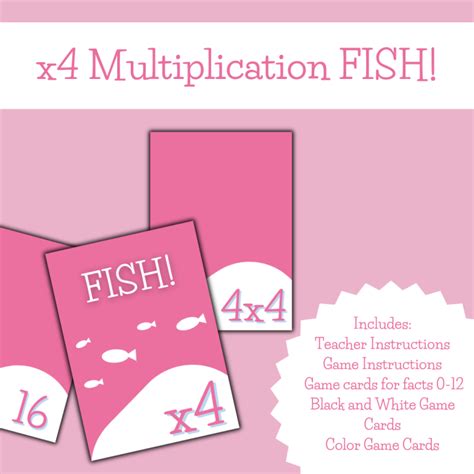 X5 Multiplication Fish Card Game Made By Teachers