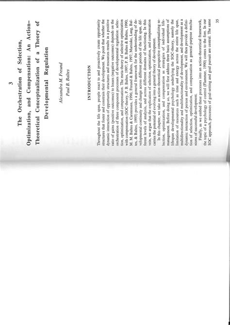 Pdf The Orchestration Of Selection Optimization And Compensation An Action Theoretical