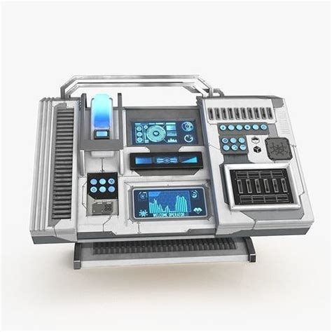 3d Model Sci Fi Control Panel Table Vr Ar Low Poly Cgtrader