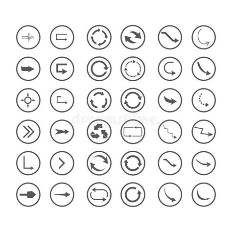 arrow icons set direction curve repeat loading refresh incons set