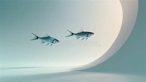 A Illusion With Flying Fish Stock Image Image Of Fish Mammals 380852861