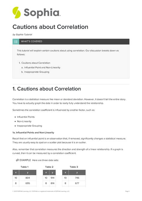 cautions about correlation 2 cautions about correlation by sophia