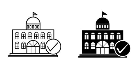 Premium Vector School Building Icon