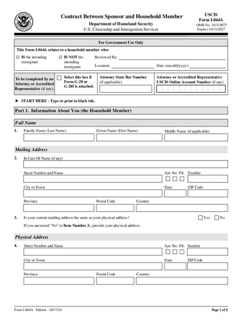 I864a Immigration Form Pdf Fill Out And Sign Online Dochub