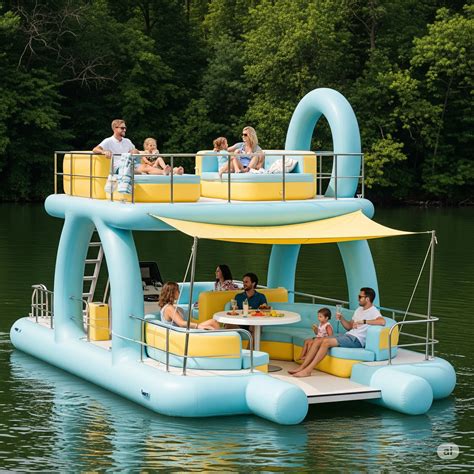 Inflatable Yacht Lake Floats The Ultimate Fusion Of Luxury And Leisure